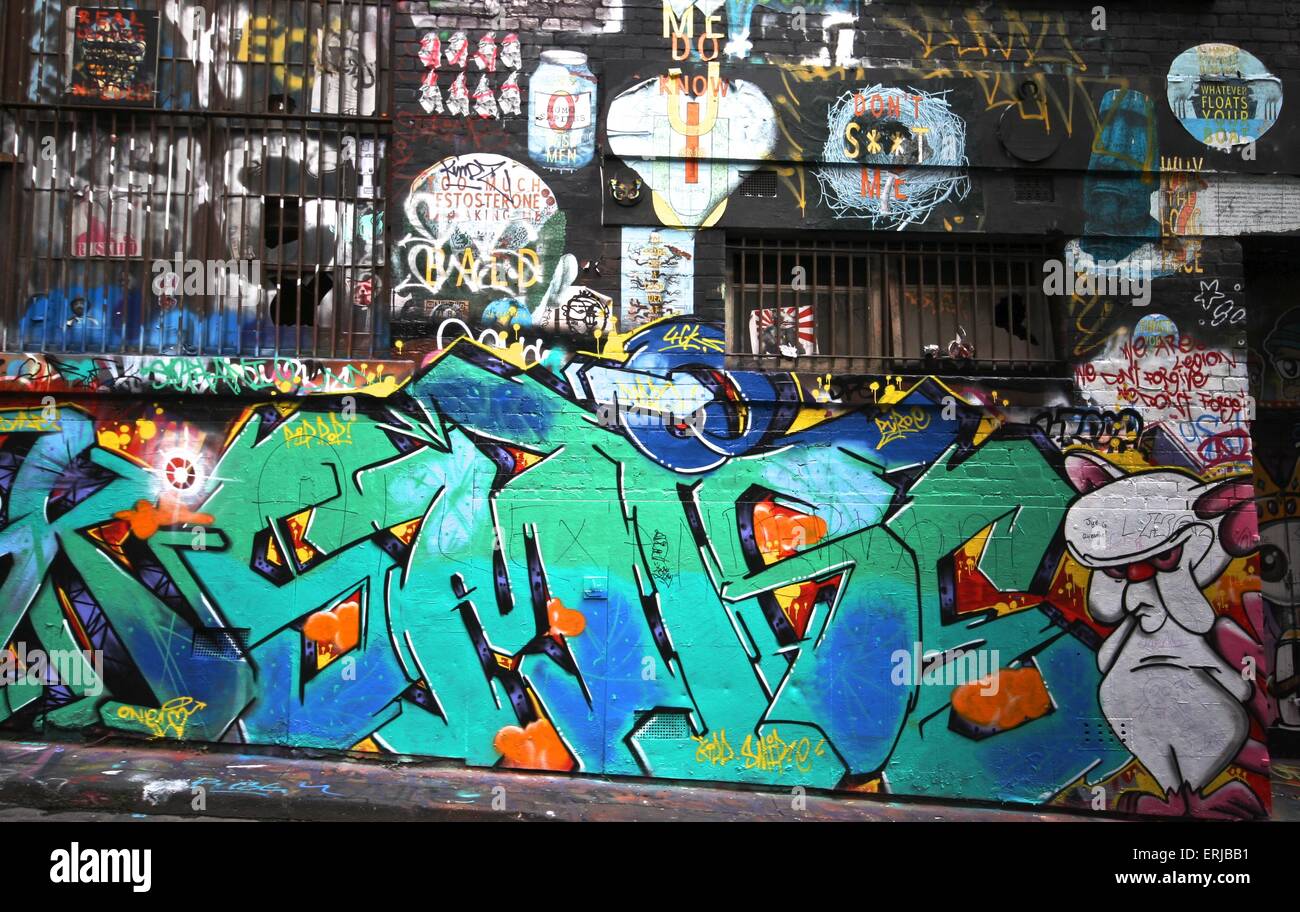 Graffiti lanes, Melbourne Australia Stock Photo - Alamy