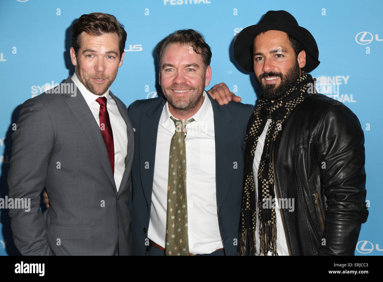 Sydney, Australia. 3 June 2015. Pictured: Brendan Cowell, Alex ...