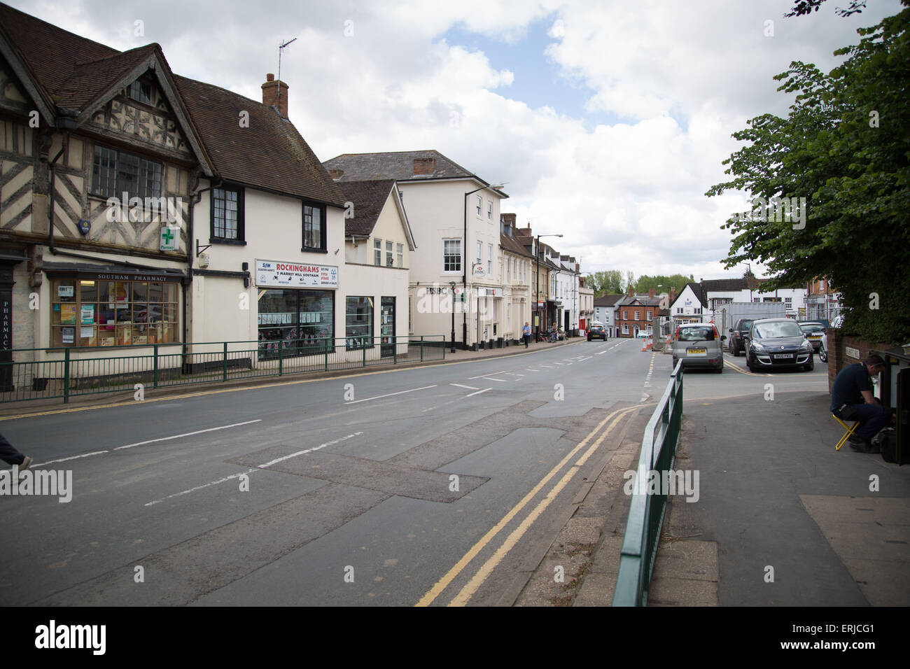 Southam town centre in Warwickshire England Stock Photo - Alamy