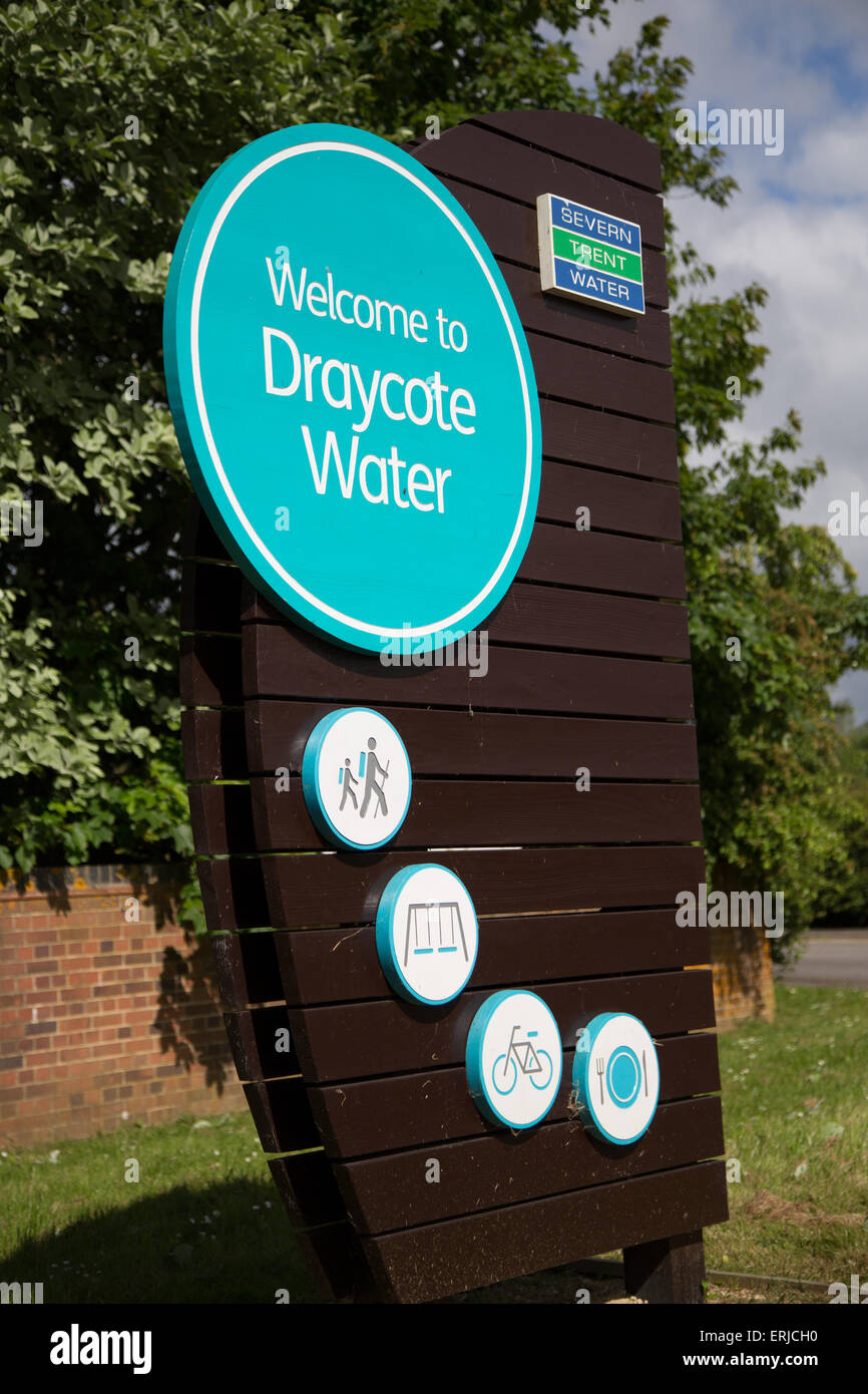 Signage for Draycote Water run by Severn Trent, near Dunchurch ...