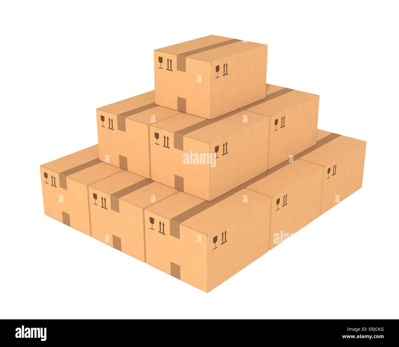 Stacks of cardboard boxes Stock Photo - Alamy