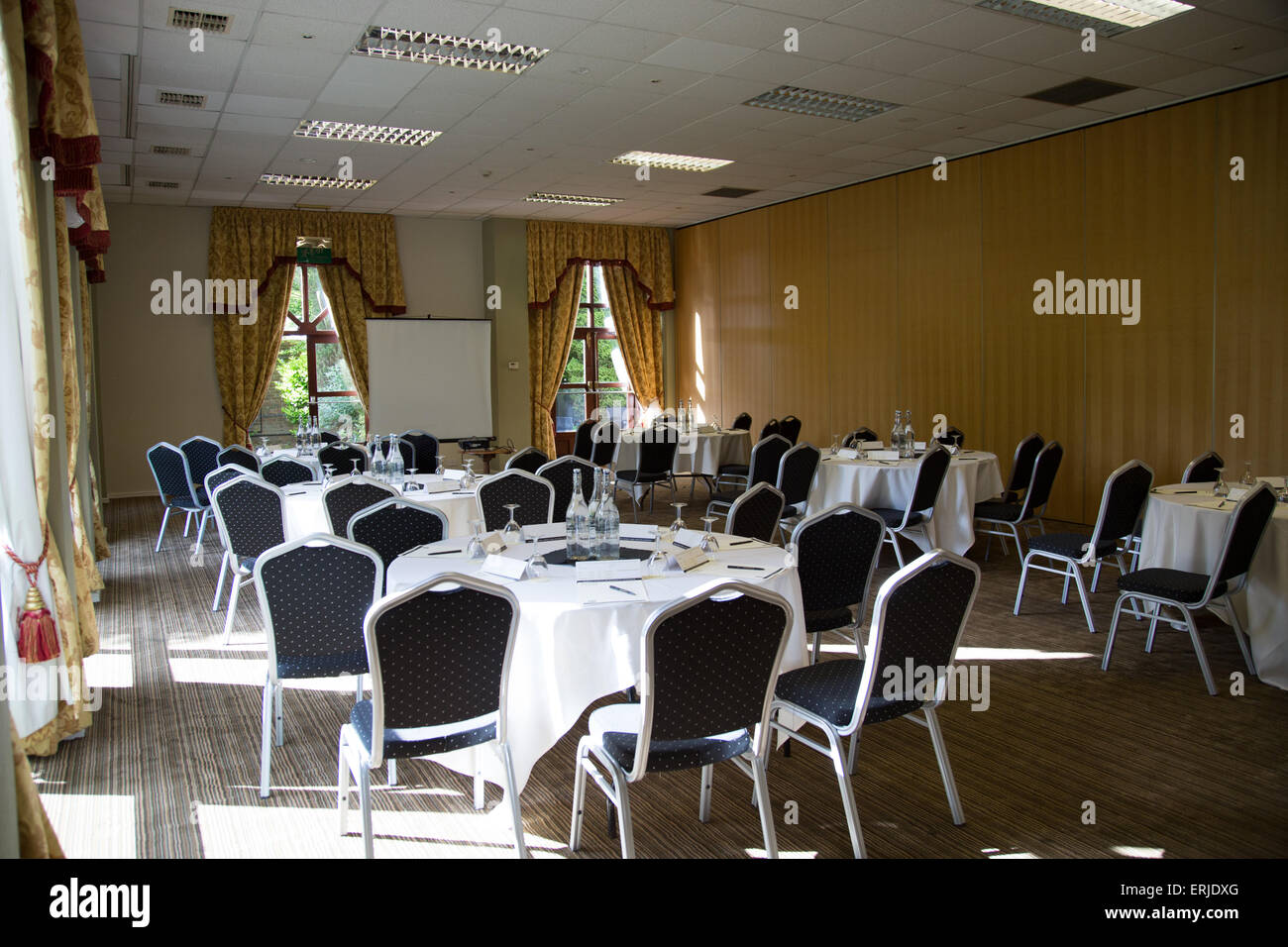 A conference room set up ready for a business presentation Stock Photo ...