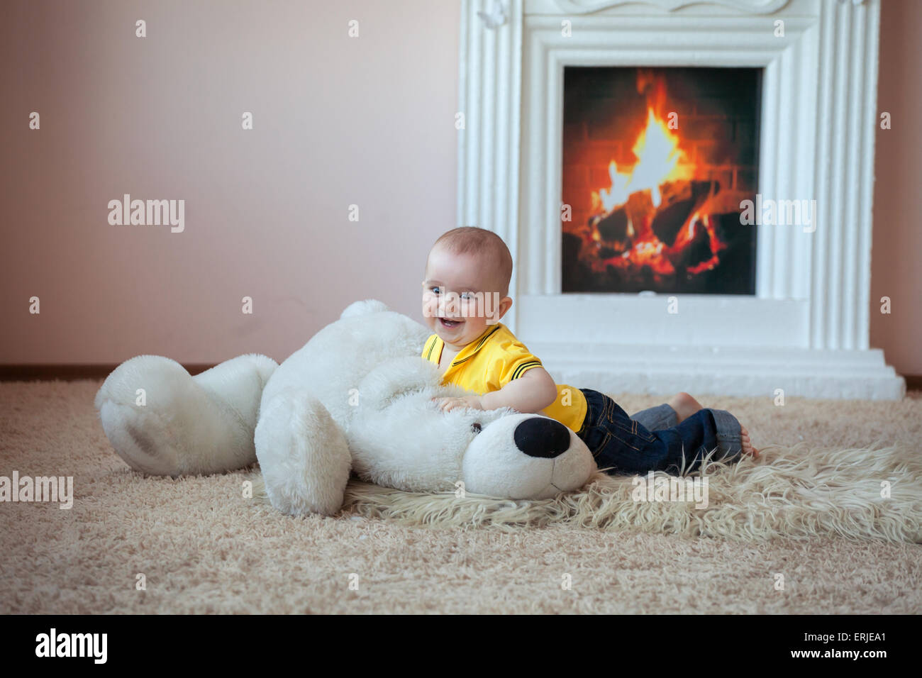 Curious baby boy Stock Photo - Alamy