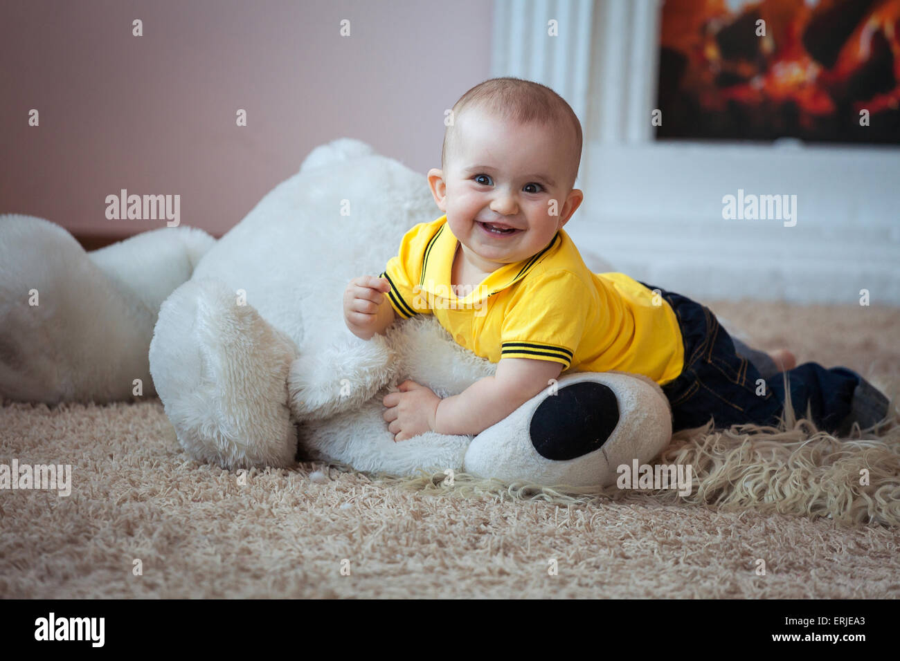 Curious baby boy Stock Photo - Alamy