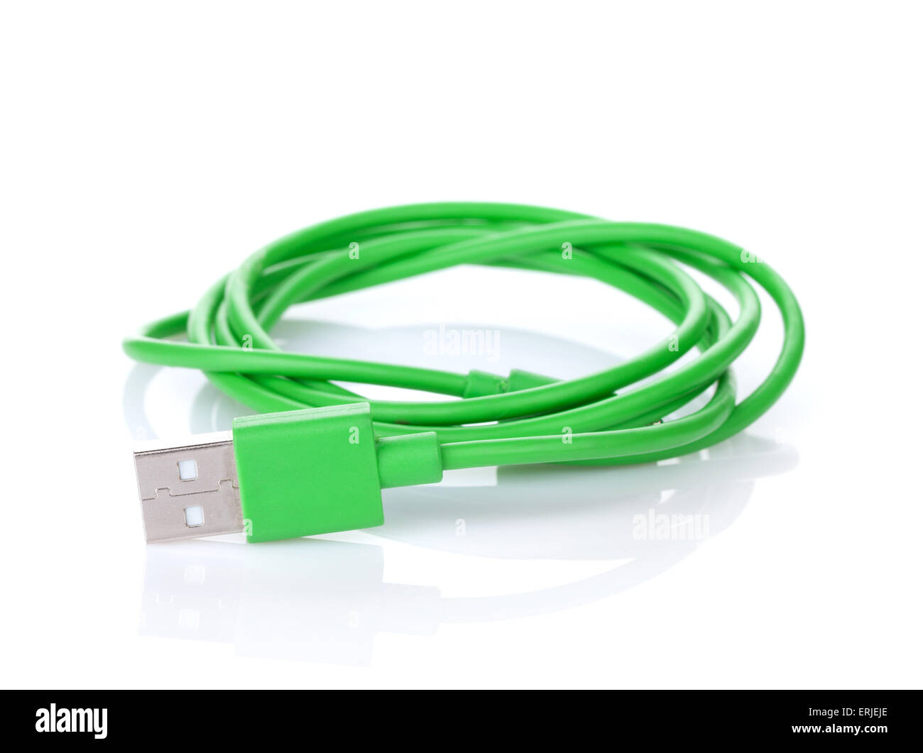 Green cable connector Cut Out Stock Images & Pictures - Alamy
