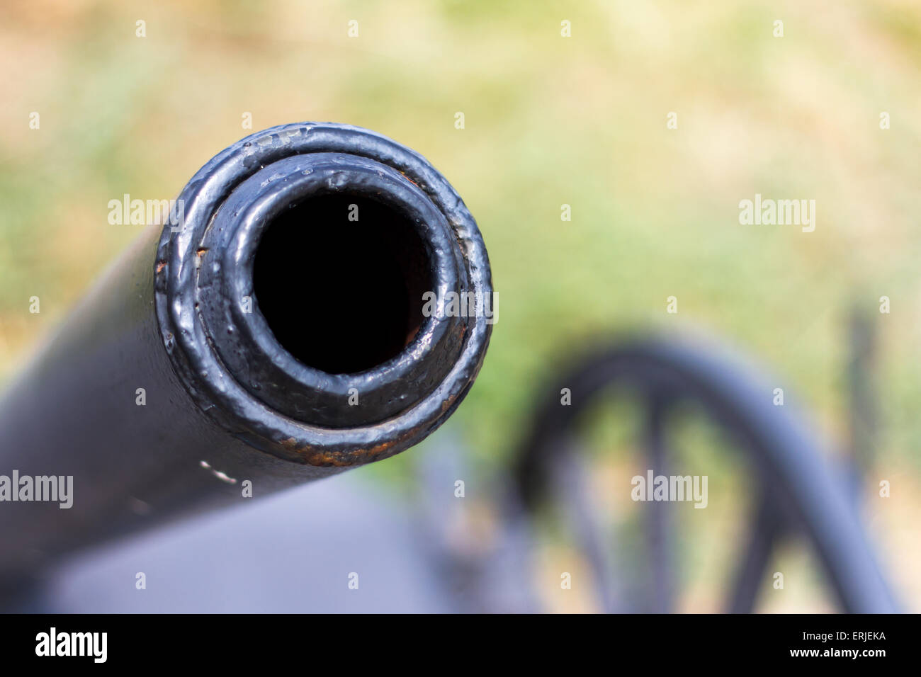 Front view of field gun, cannon, battle and war equipment Stock Photo ...