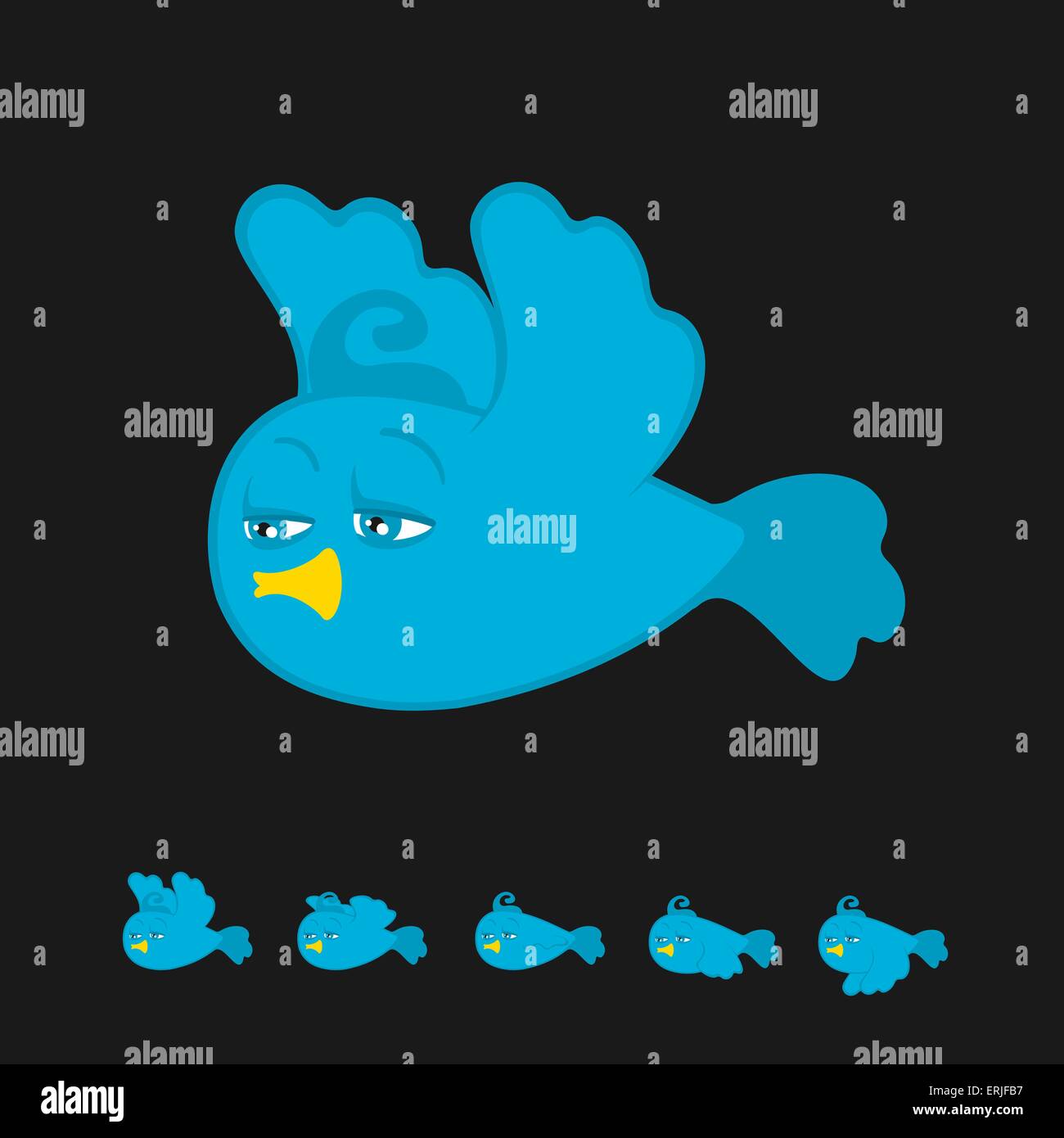 Flying bird cartoon animation hi-res stock photography and images - Alamy