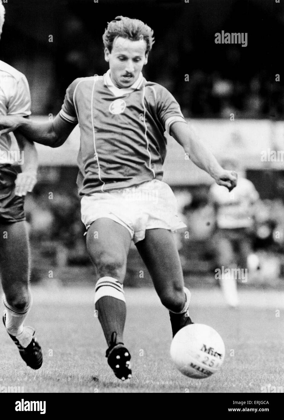 Birmingham City footballer Robert Hopkins in action. September 1983 ...