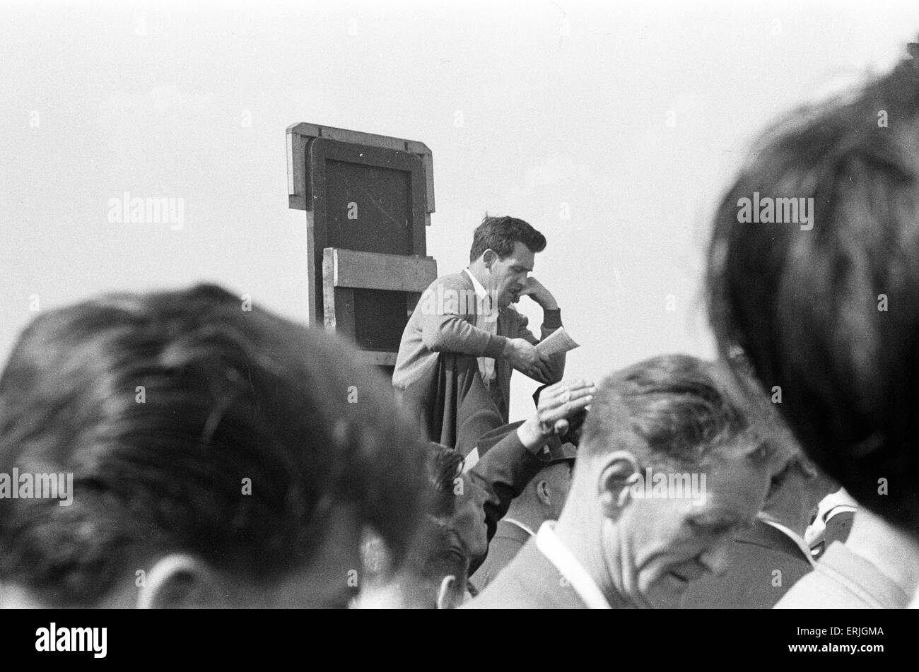 Albert Dimes, pictured at stand of William Barnet, Brighton Racecourse ...