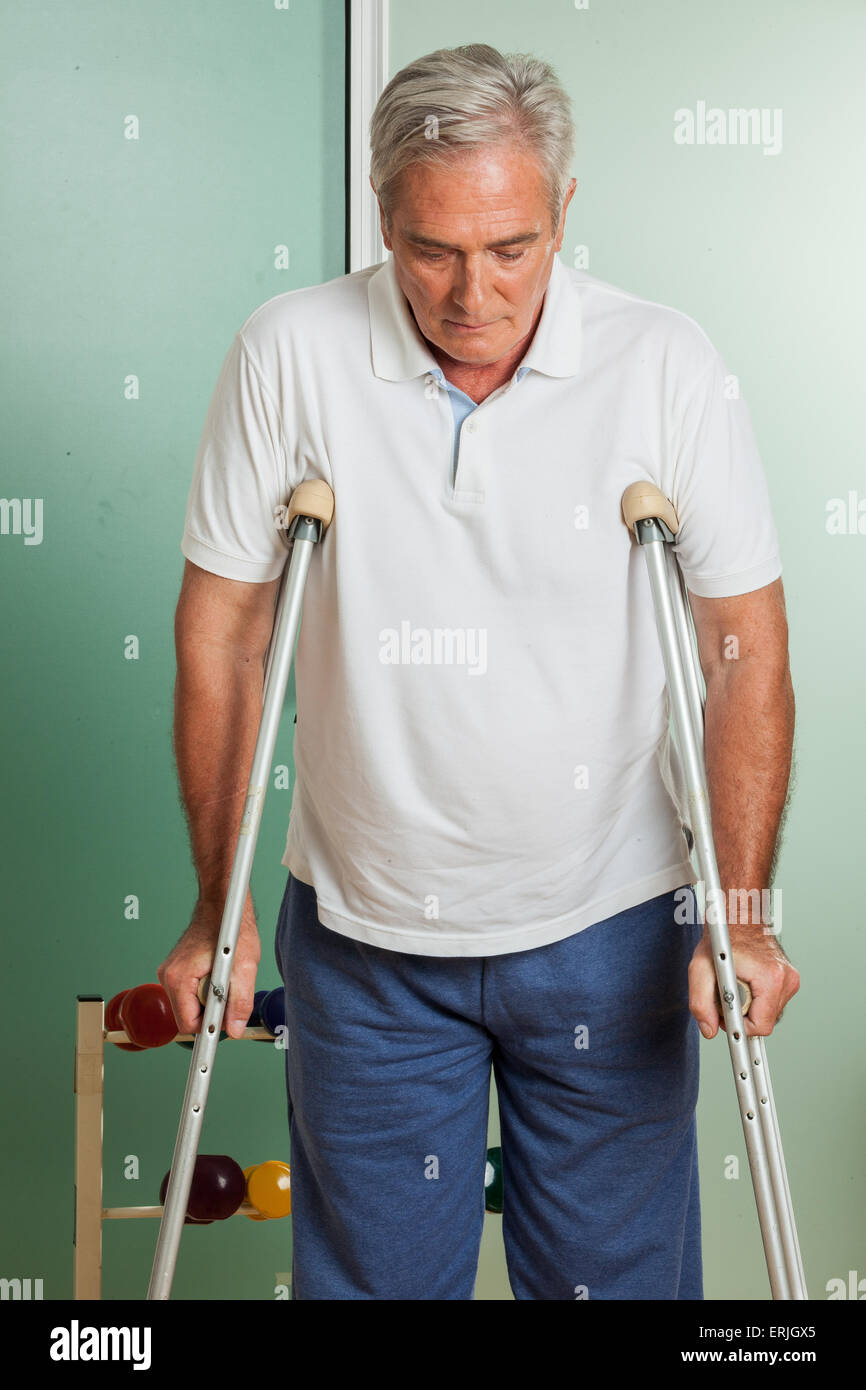 Older man one leg walking hi-res stock photography and images - Alamy
