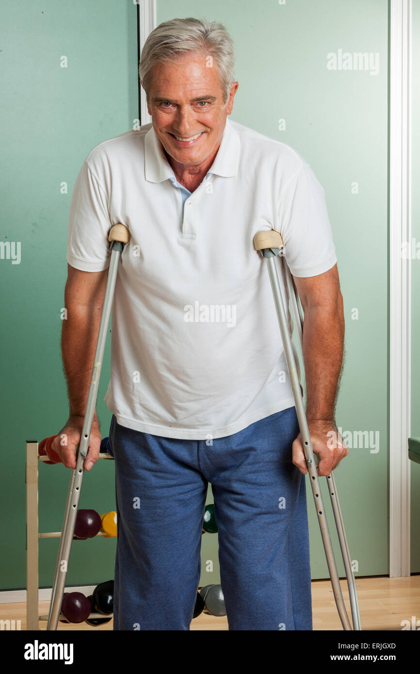 Older man one leg walking hi-res stock photography and images - Alamy