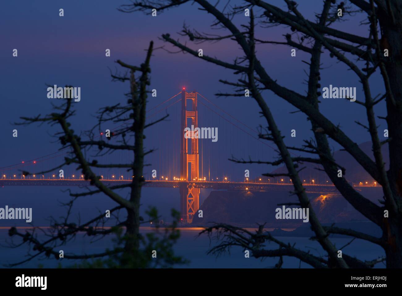 Golden gate bridge at night hi-res stock photography and images - Alamy
