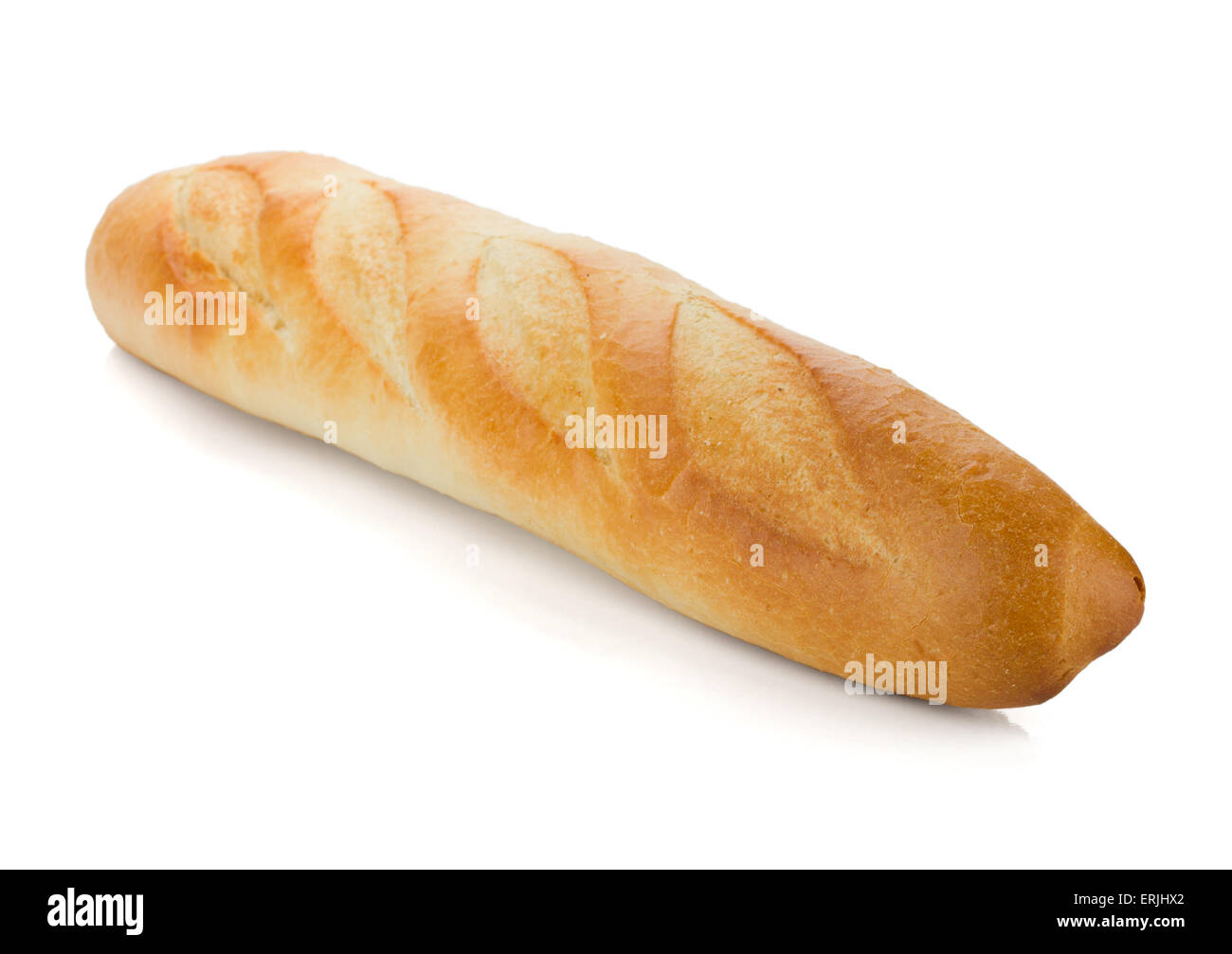 Long loaf. Isolated on white background Stock Photo - Alamy