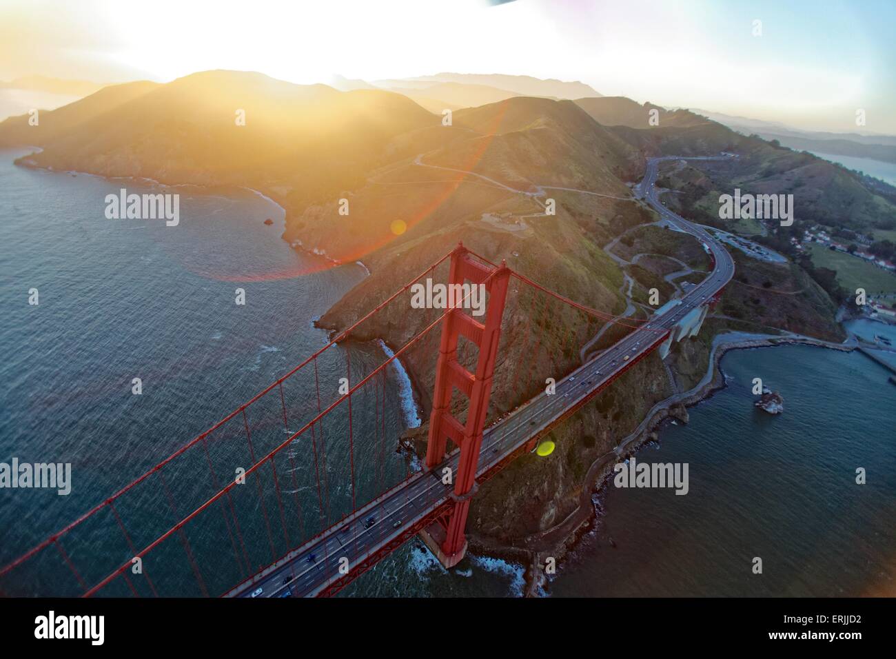 Aerial view of golden gate bridge hi-res stock photography and images ...
