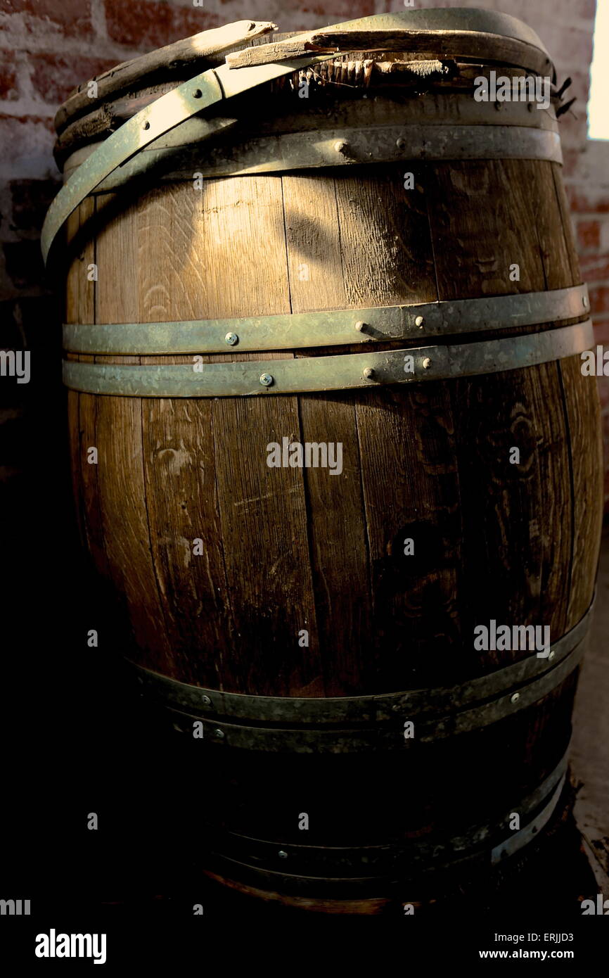 Old Wine Barrel Stock Photo - Alamy
