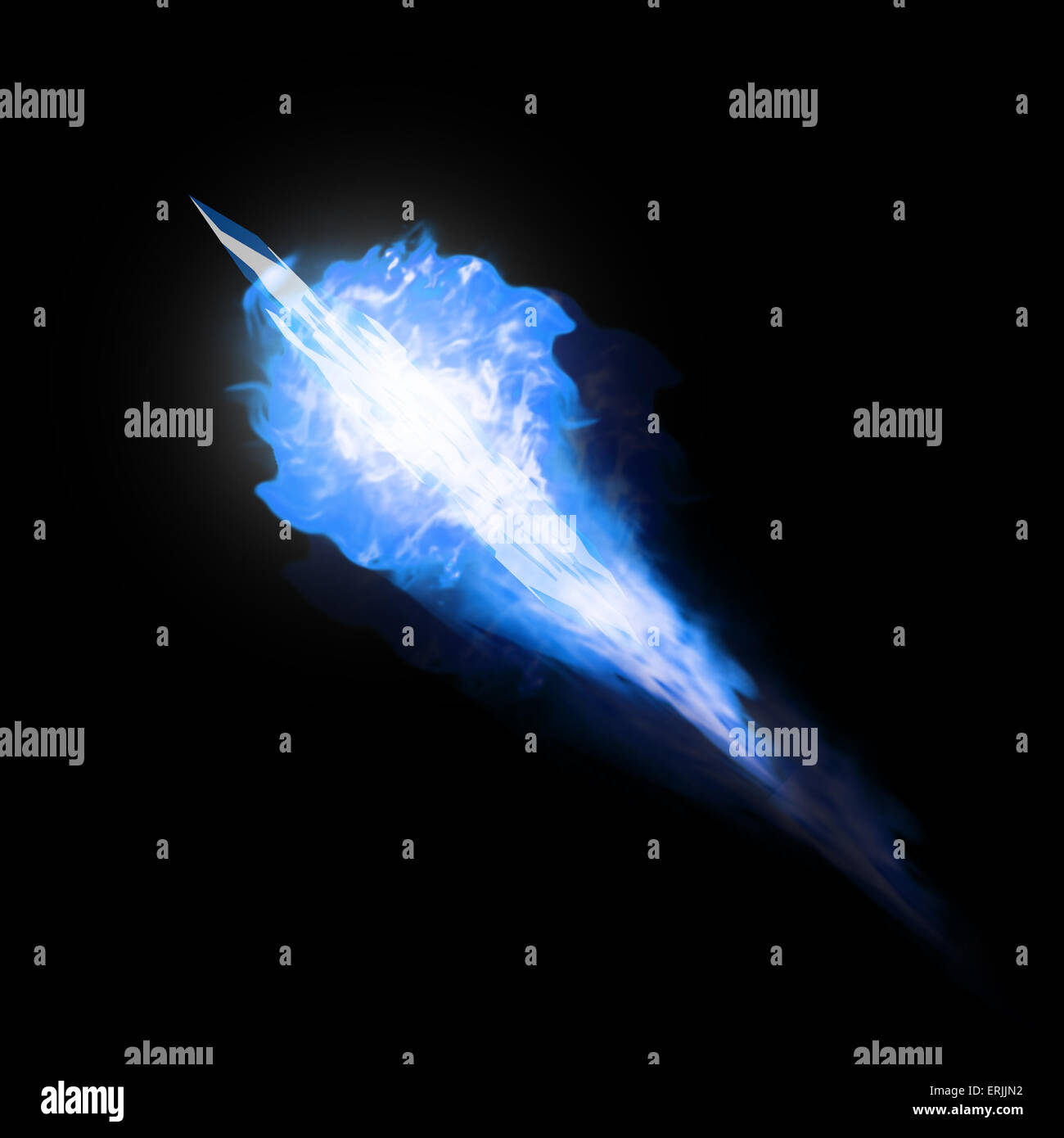 blue cold ball of ice isolated on black background Stock Photo - Alamy