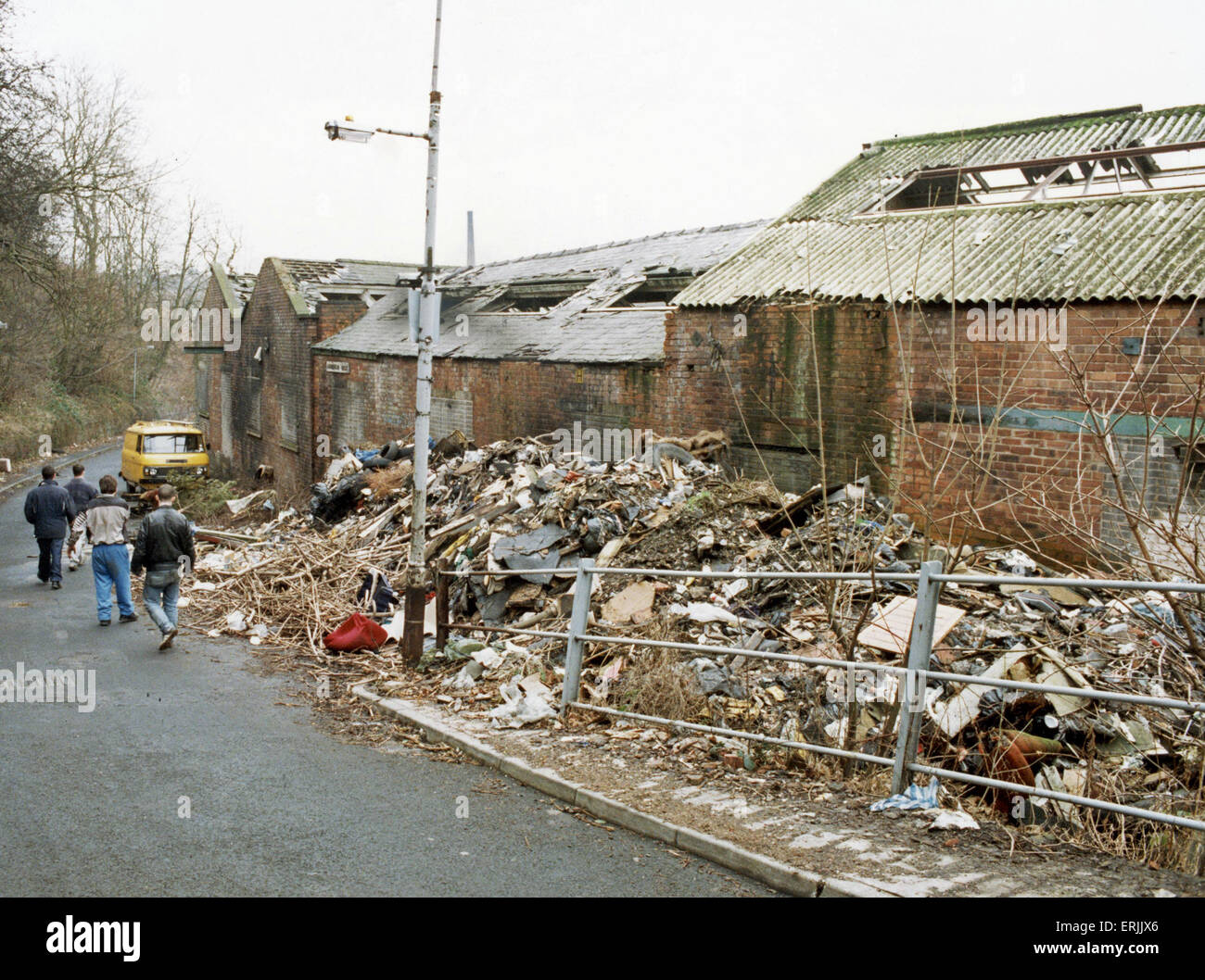 Rubbish at Hendham Vale, Harpurhey in Graater Manchester. It has become ...
