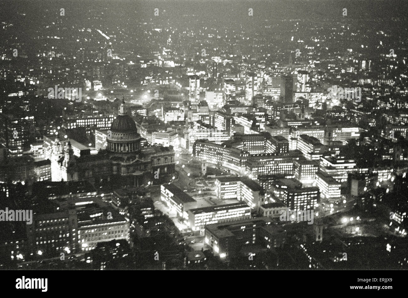 Aerial view of London, 8th November 1964. This picture from a ...