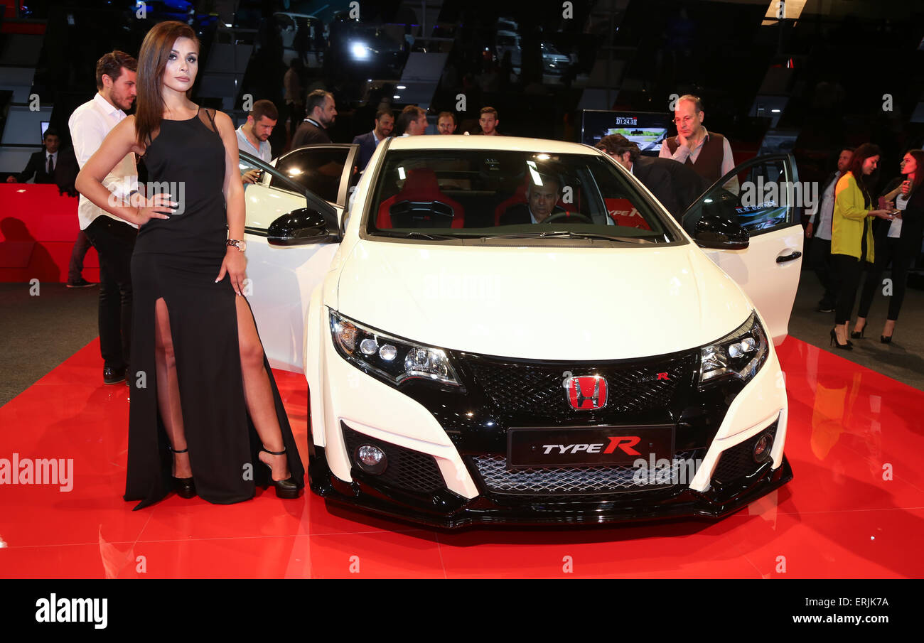 ISTANBUL, TURKEY - MAY 21, 2015: Honda Type R in Istanbul Autoshow 2015 ...