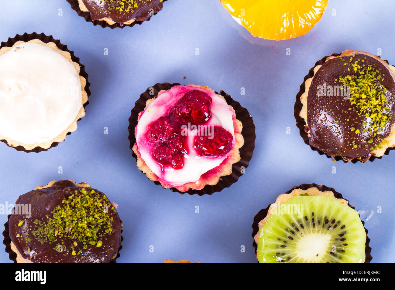 Top view of colorful cakes Stock Photo - Alamy