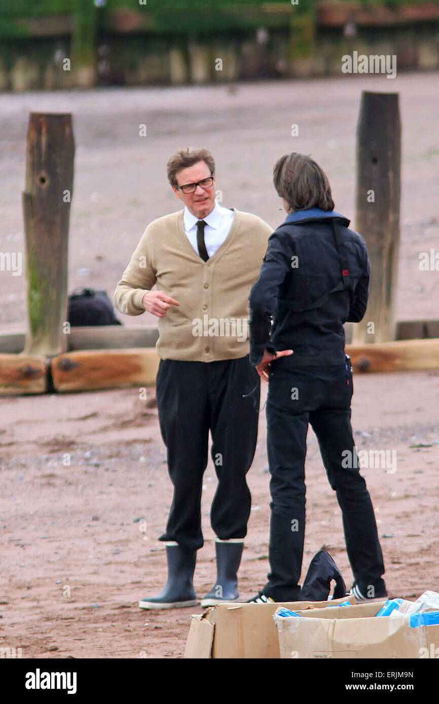 Teignmouth, Devon, UK. 3rd June, 2015. Actor Colin Firth is pictured on ...