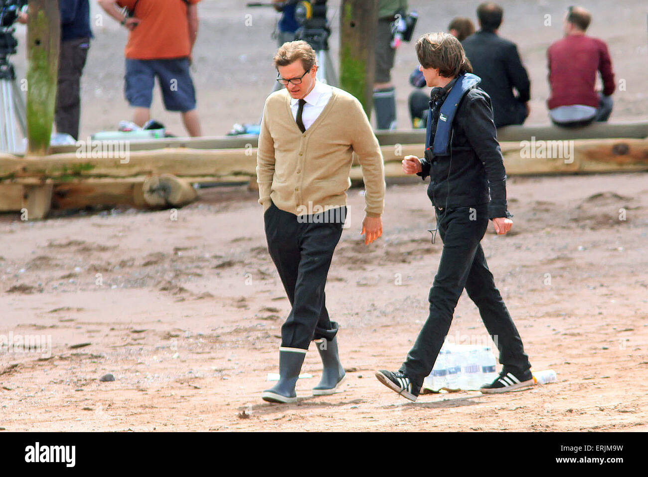 Teignmouth, Devon, UK. 3rd June, 2015. Actor Colin Firth is pictured on ...