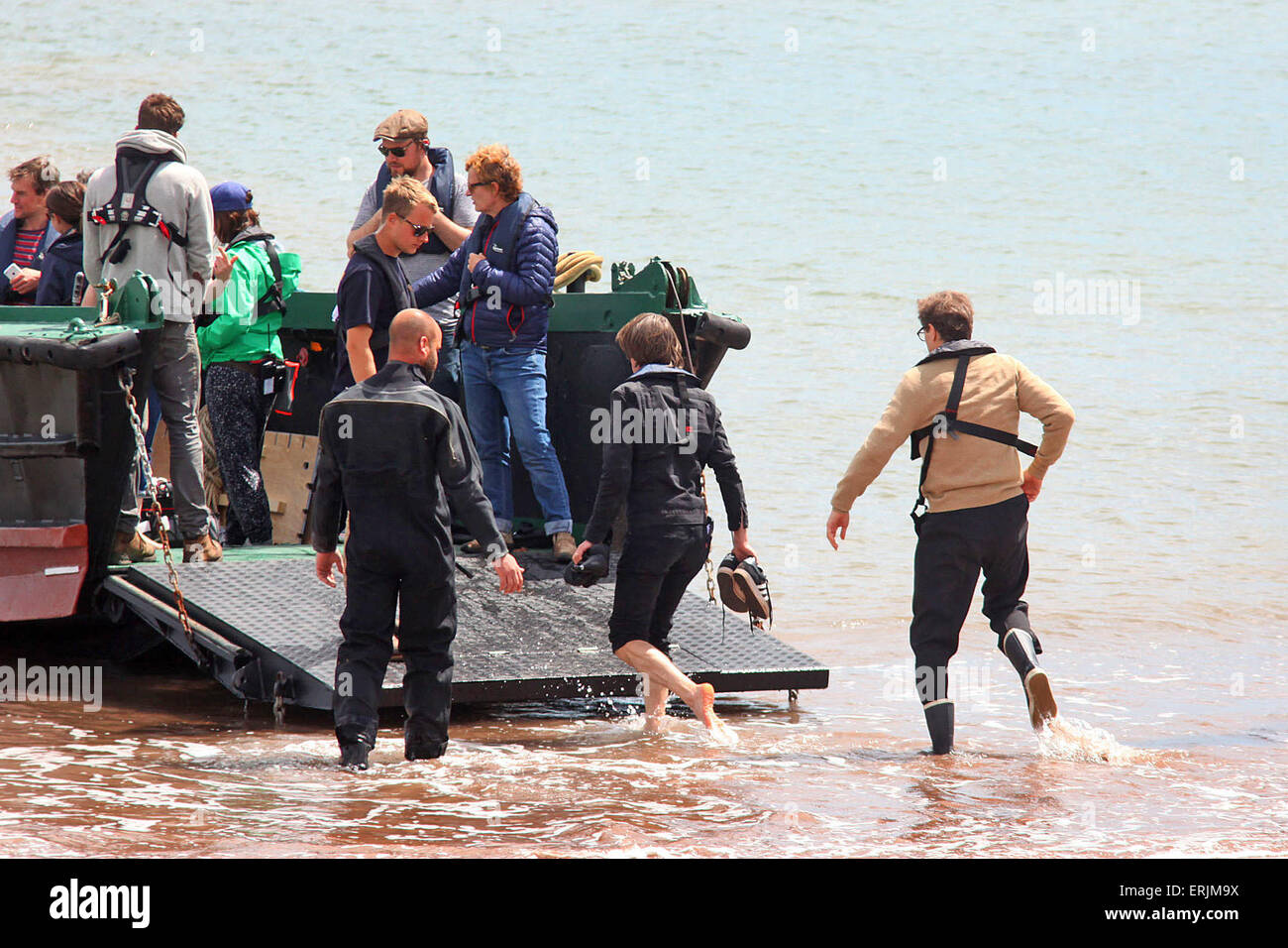 Teignmouth, Devon, UK. 3rd June, 2015. Actor Colin Firth (right) is ...