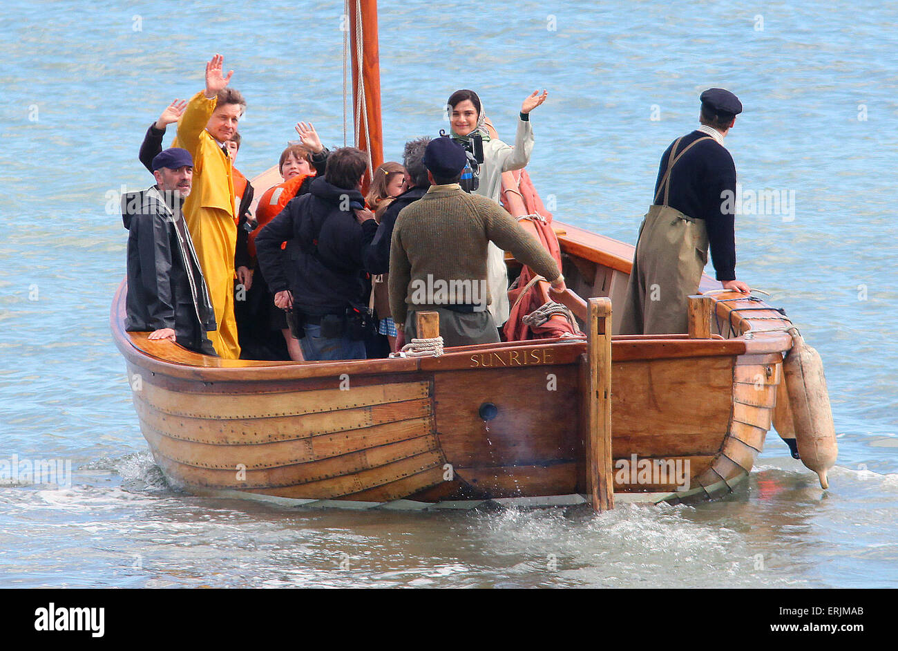 Teignmouth, Devon, UK. 3rd June, 2015. Actors Colin Firth and Rachel ...