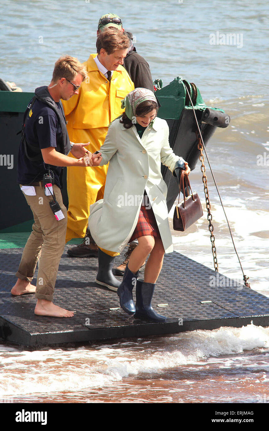 Teignmouth, Devon, UK. 3rd June, 2015. Actors Colin Firth and Rachel ...