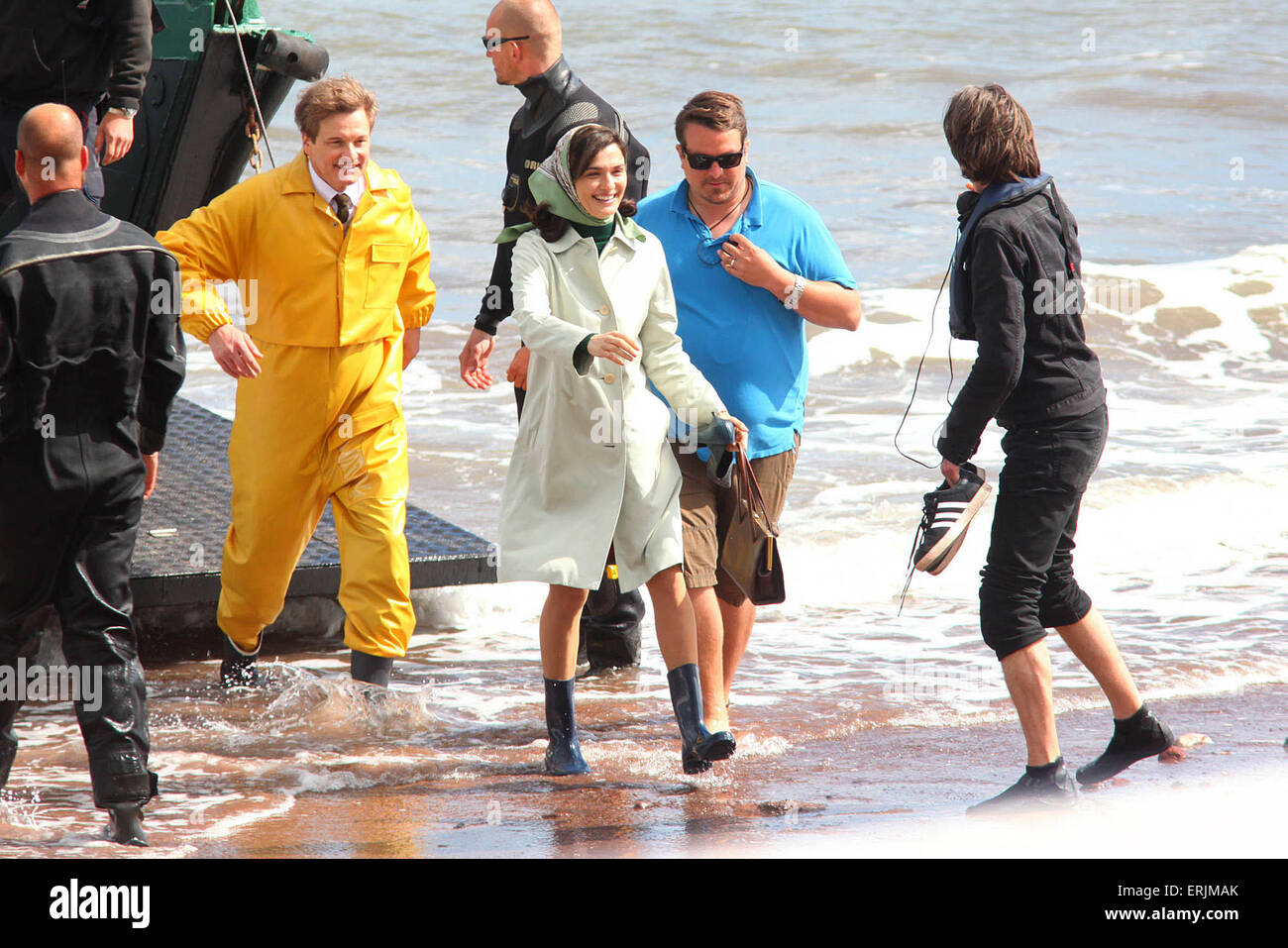 Teignmouth, Devon, UK. 3rd June, 2015. Actors Colin Firth and Rachel ...