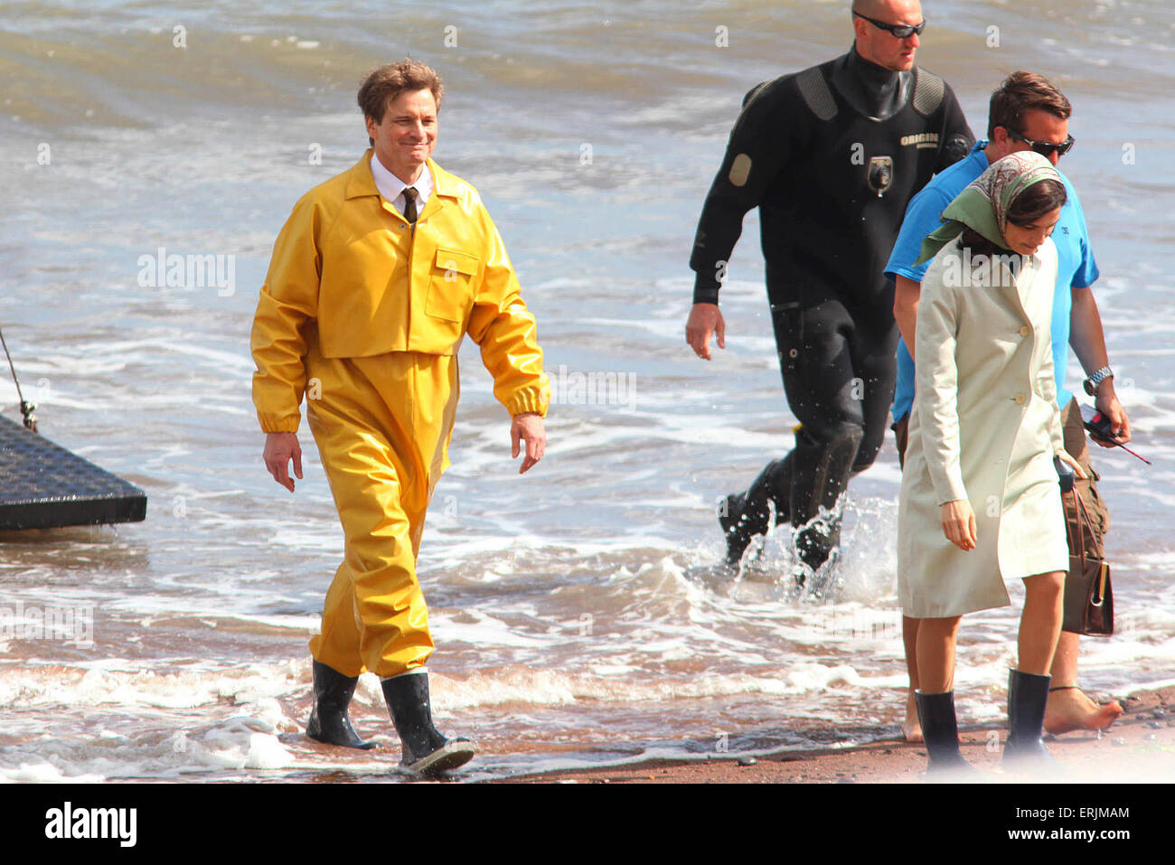 Teignmouth, Devon, UK. 3rd June, 2015. Actors Colin Firth and Rachel ...
