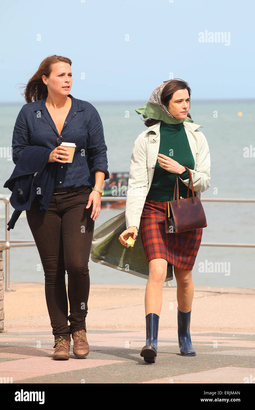 Teignmouth, Devon, UK. 3rd June, 2015. Actress Rachel Weisz is pictured ...