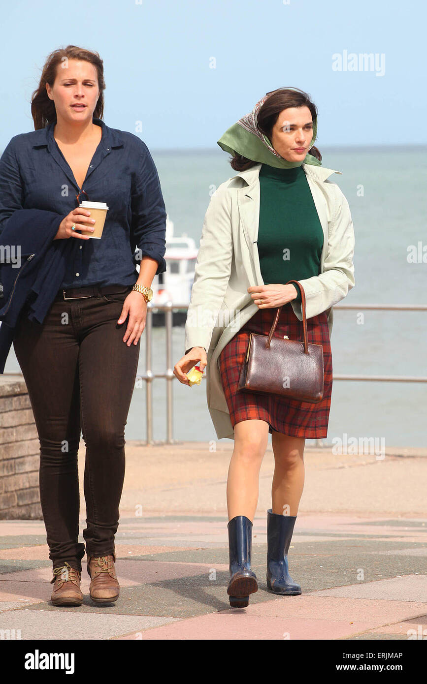 Teignmouth, Devon, UK. 3rd June, 2015. Actress Rachel Weisz is pictured ...