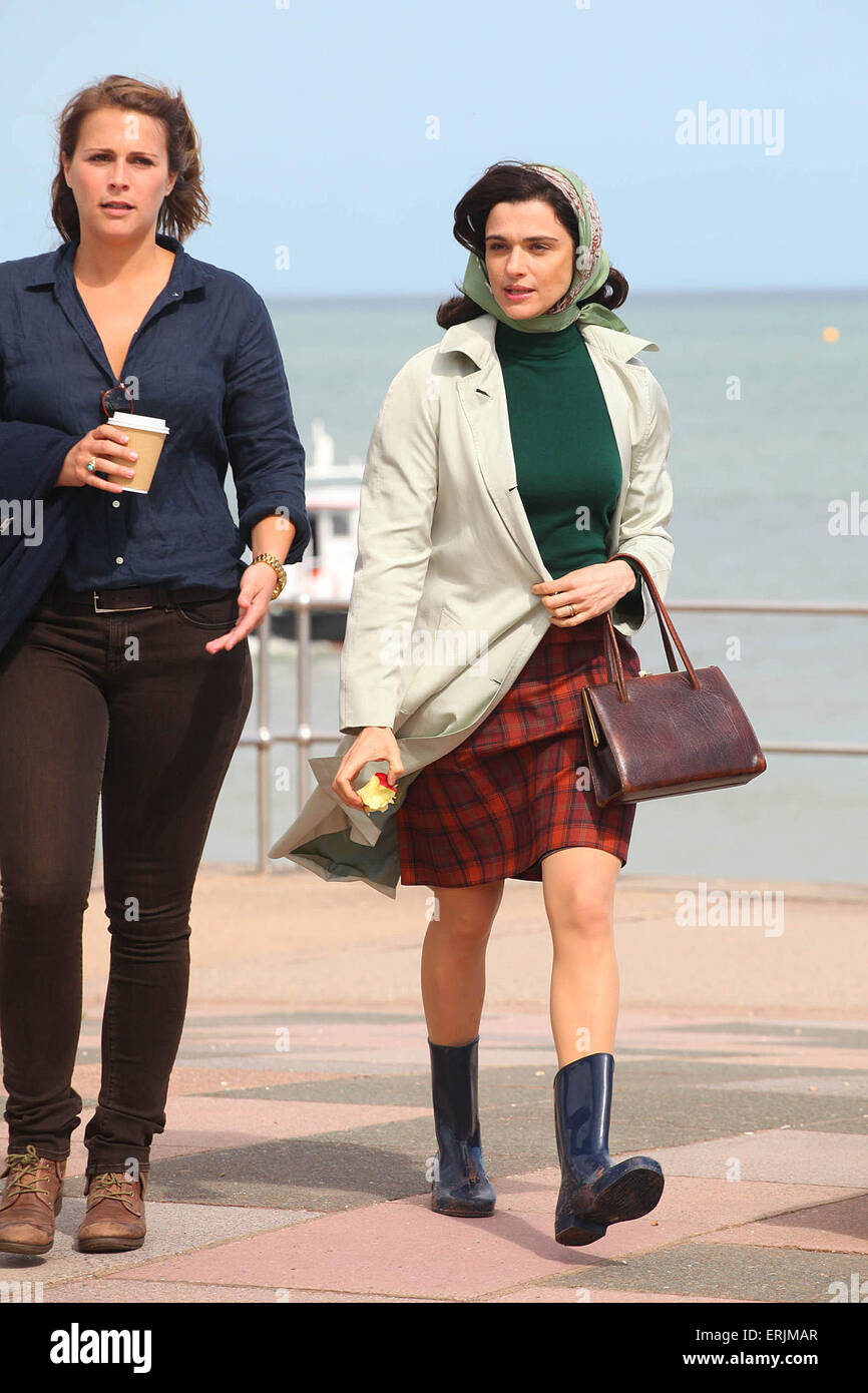 Teignmouth, Devon, UK. 3rd June, 2015. Actress Rachel Weisz is pictured ...