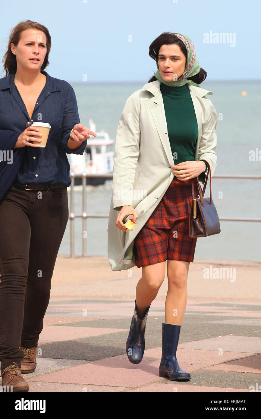 Teignmouth, Devon, UK. 3rd June, 2015. Actress Rachel Weisz is pictured ...