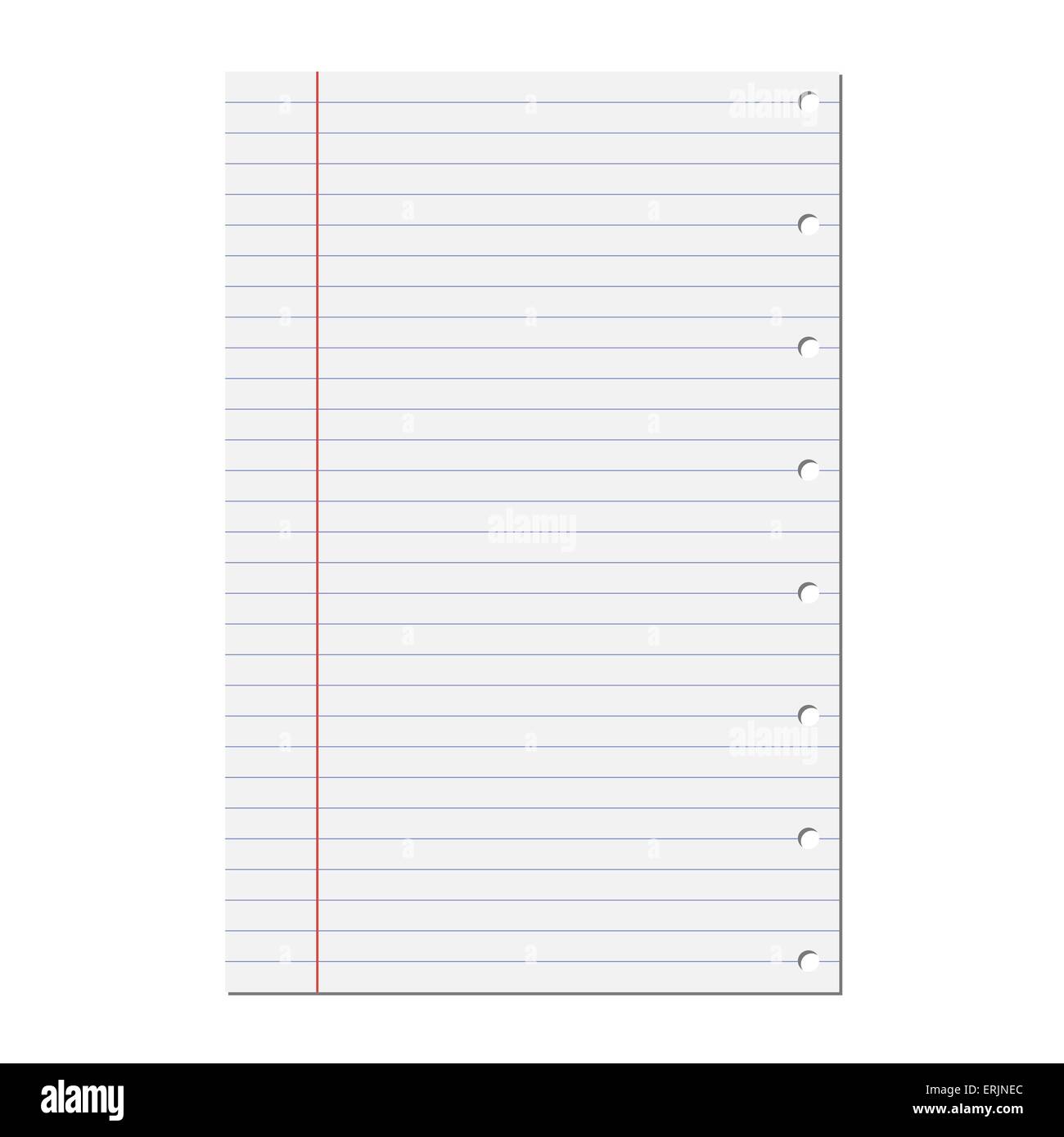 Blank lined note book Stock Vector Images - Alamy