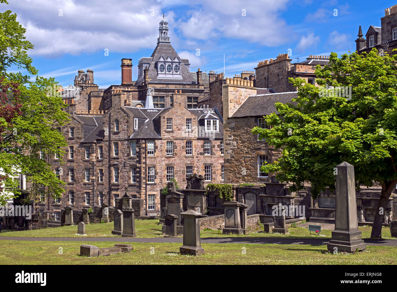 Candlemaker Row in Edinburgh's Old Town, viewed from Greyfriars ...