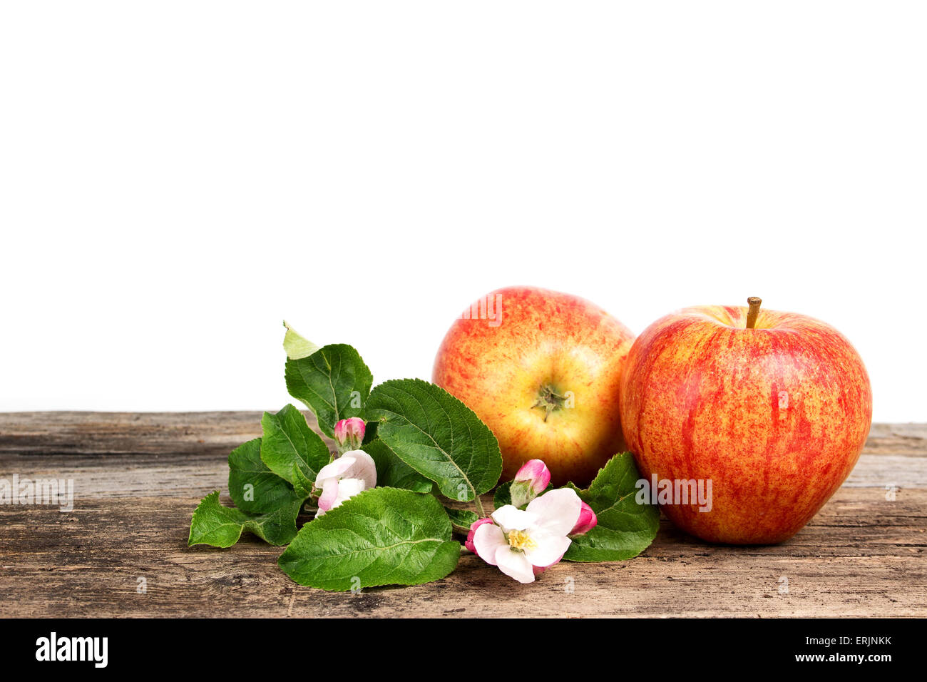 isolated apples with flowers Stock Photo - Alamy