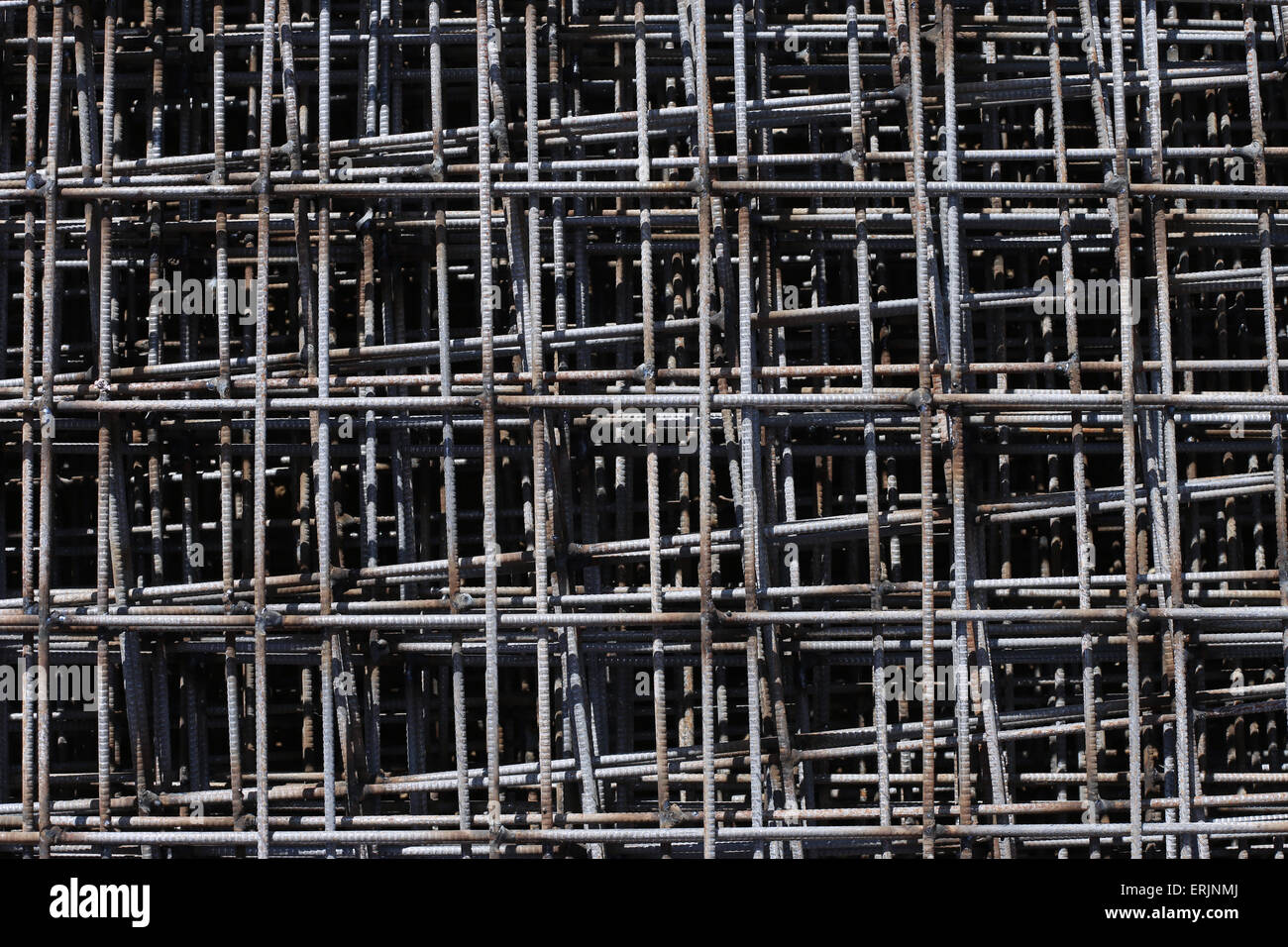 Stack of rebar grids at the construction site Stock Photo - Alamy