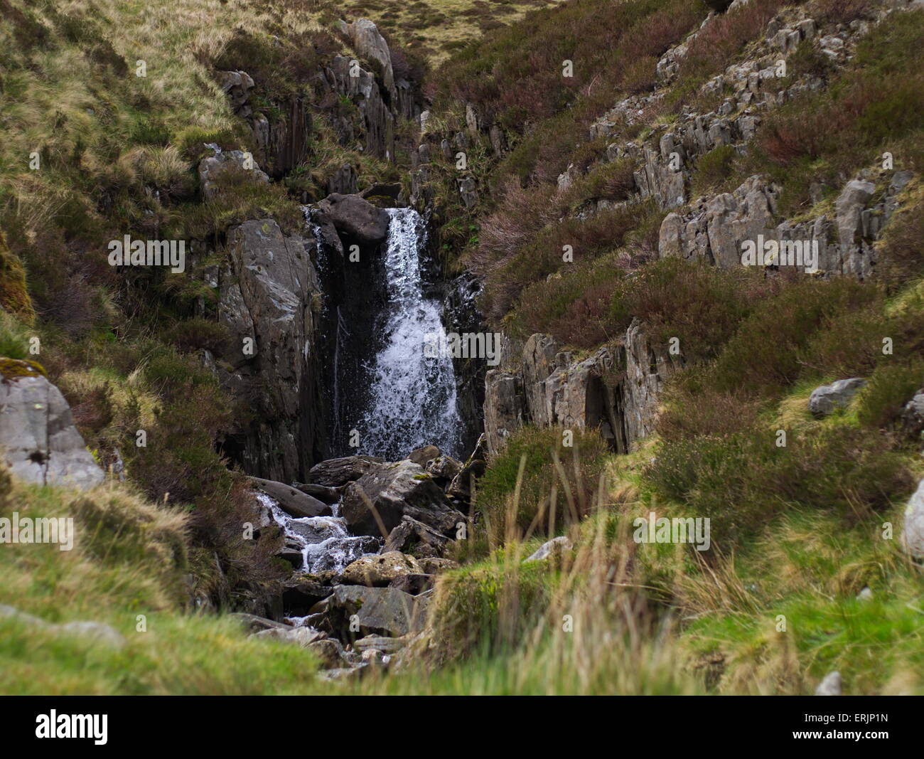 Waterfall in Cwm Idwal Stock Photo - Alamy