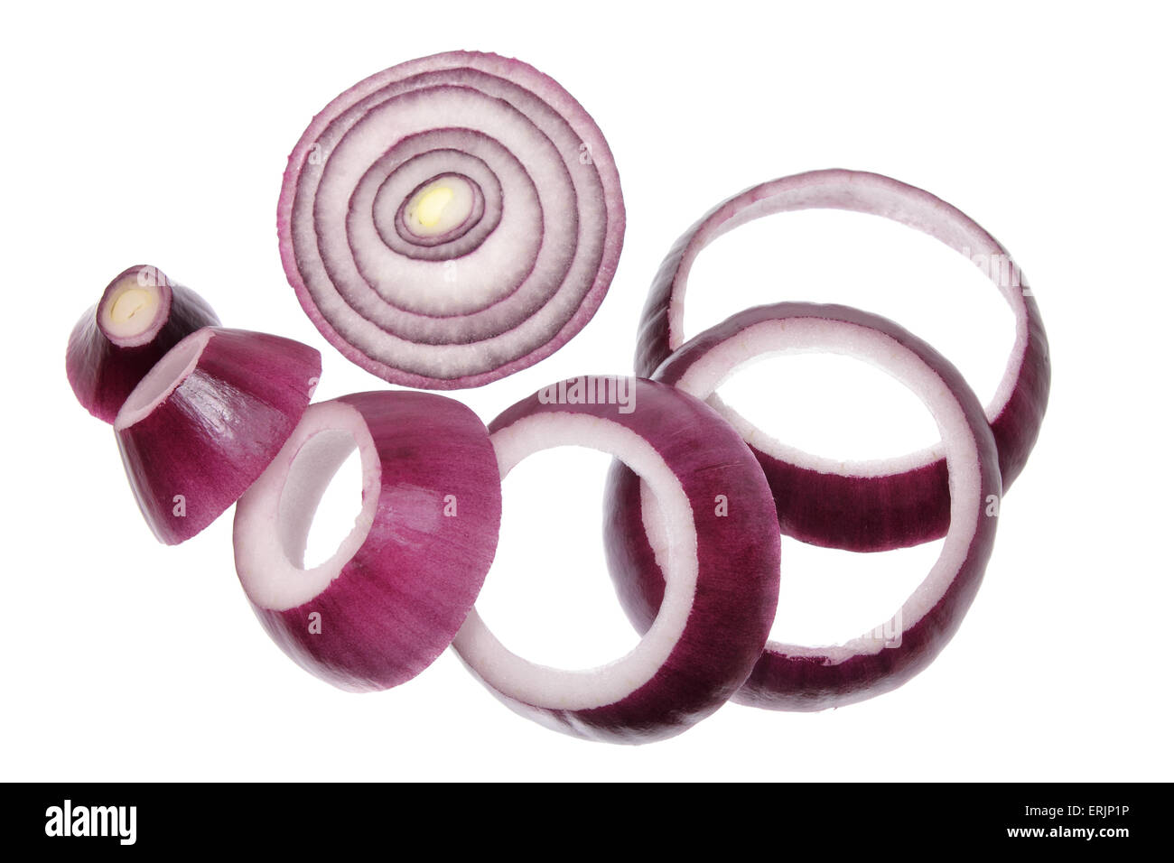 Red onion sliced rings hi-res stock photography and images - Alamy