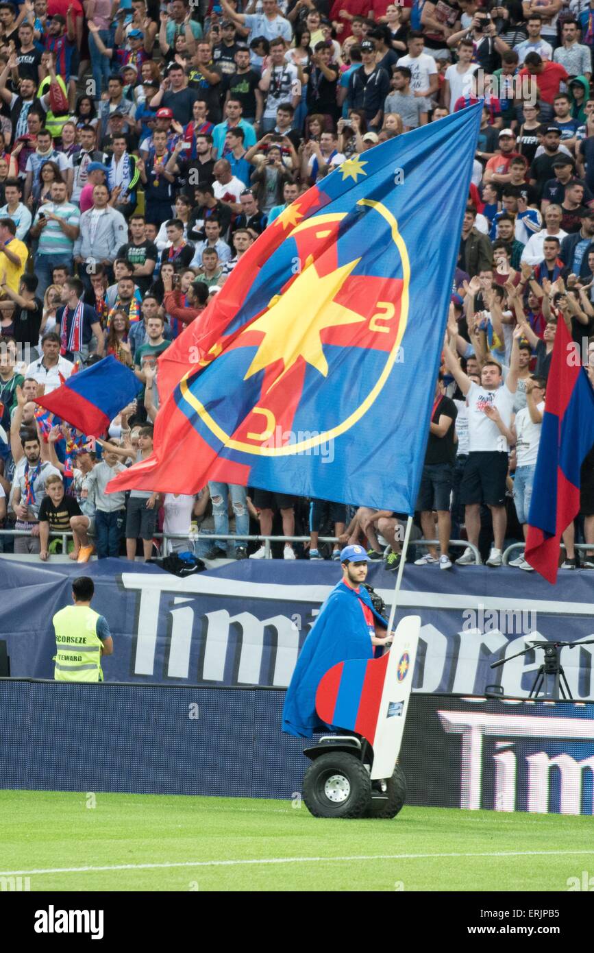 National Arena, Bucharest, Romania ROU. 31st May, 2015. The Flag with ...