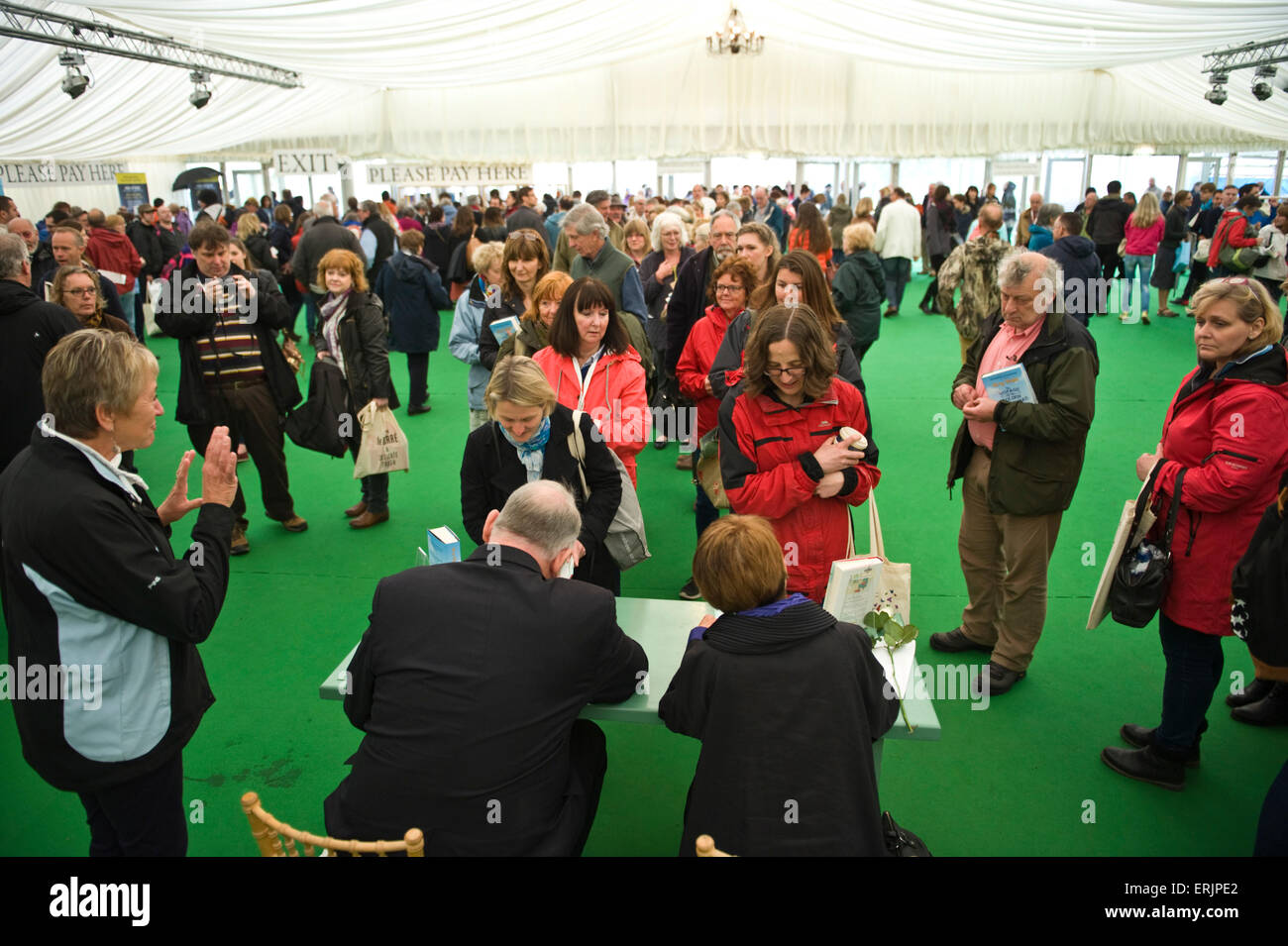 Celia Imrie & Terry Waite authors book signing amongst crowds of fans ...