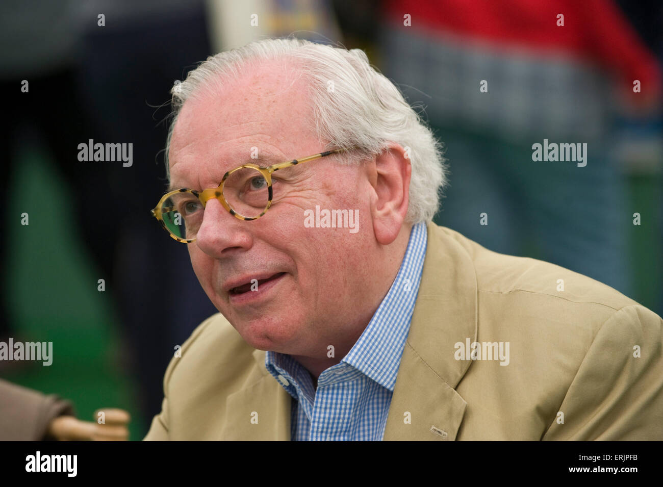 David Starkey author & historian book signing at Hay Festival 2015 ...