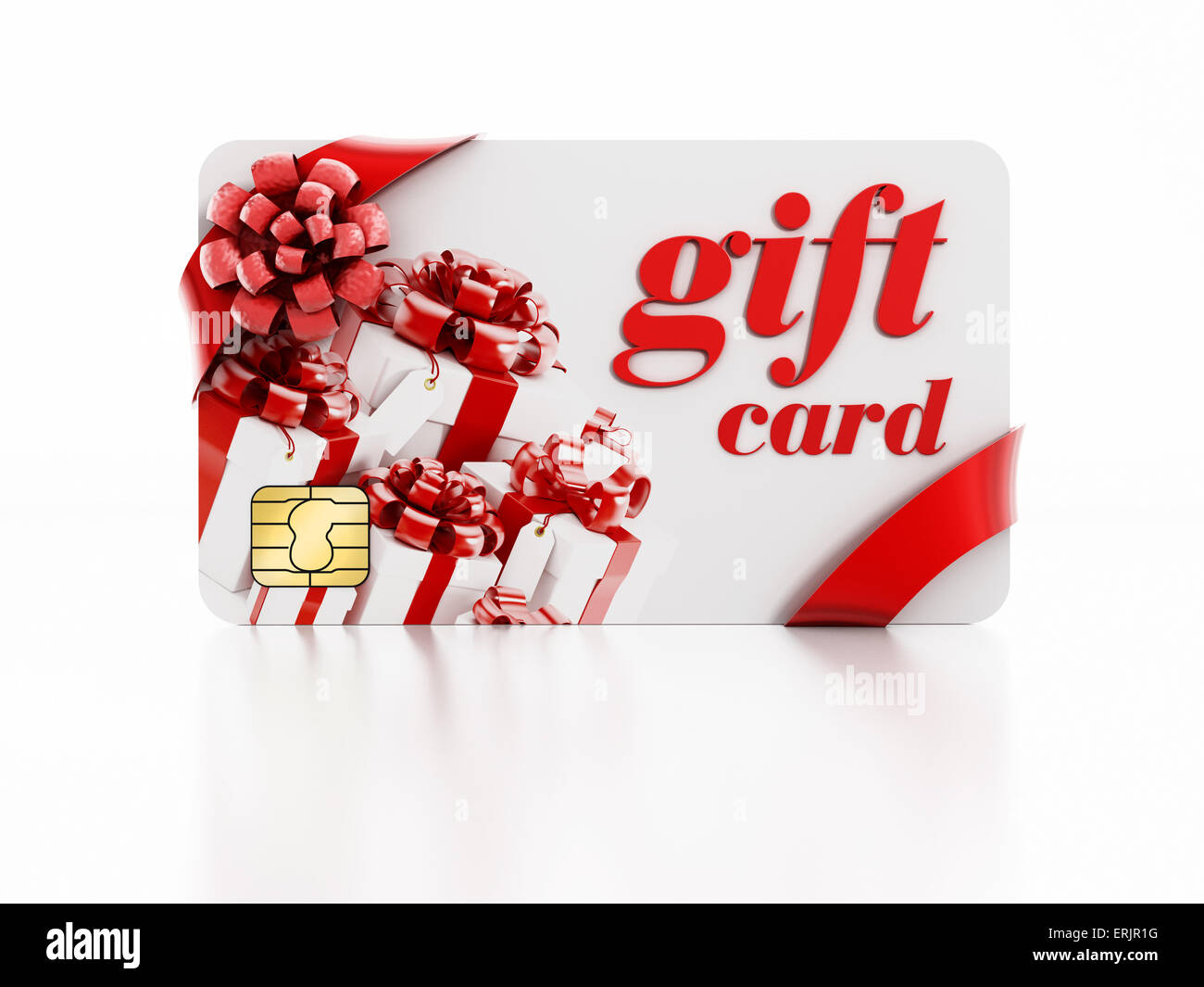 Gift card isolated on white background Stock Photo - Alamy