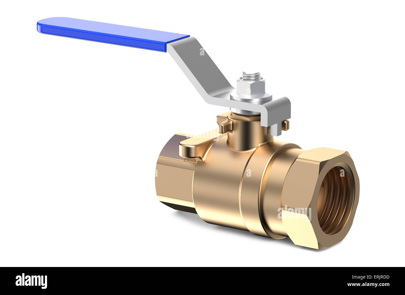 blue Ball Valve isolated on white background Stock Photo - Alamy