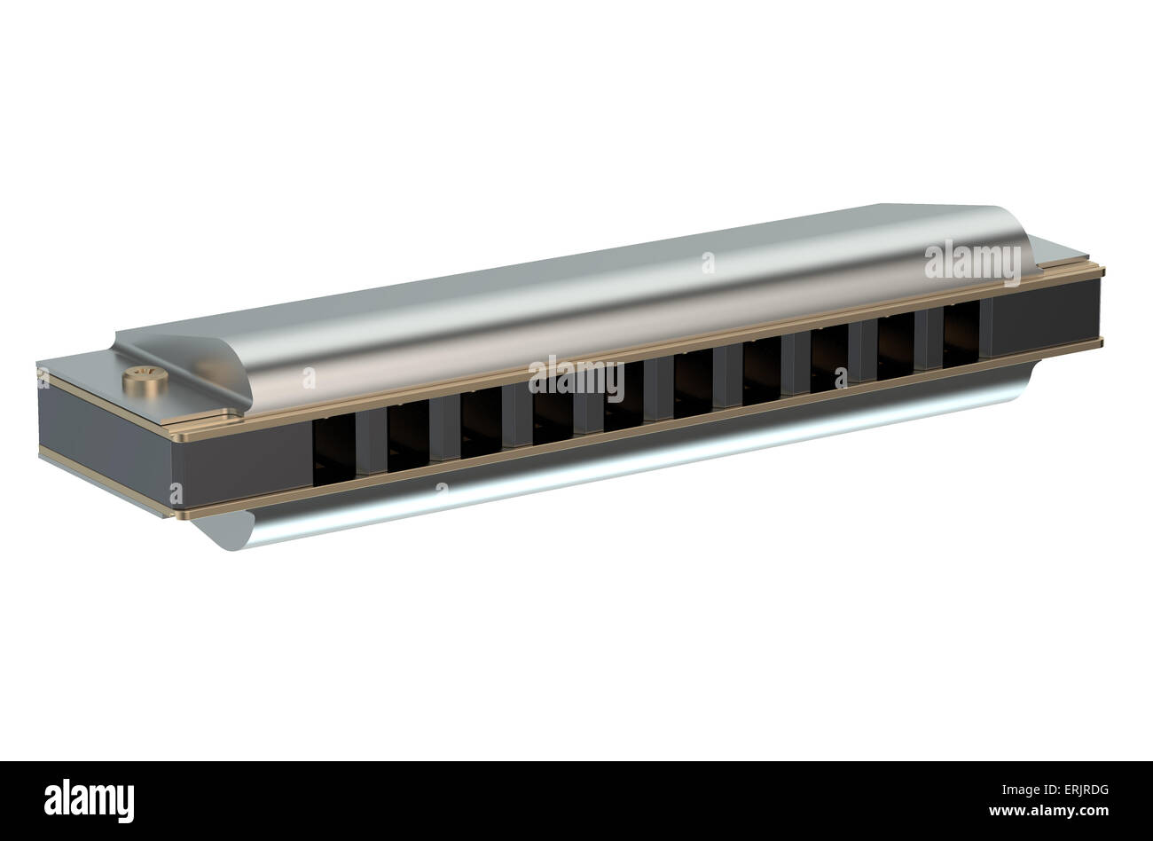 harmonica closeup isolated on white background Stock Photo - Alamy