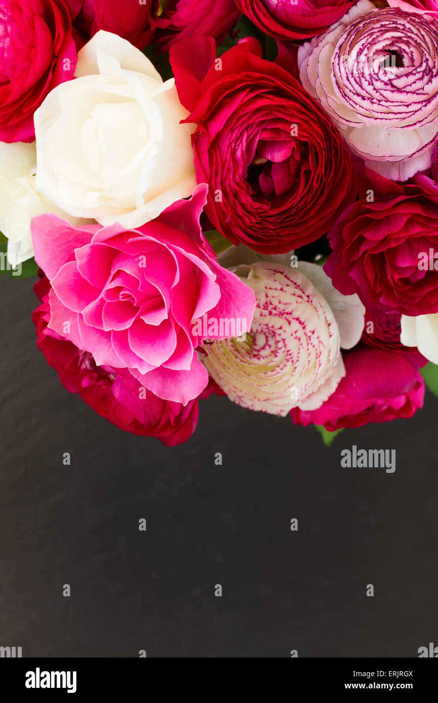 bunch of pink ranunculus flowers Stock Photo - Alamy