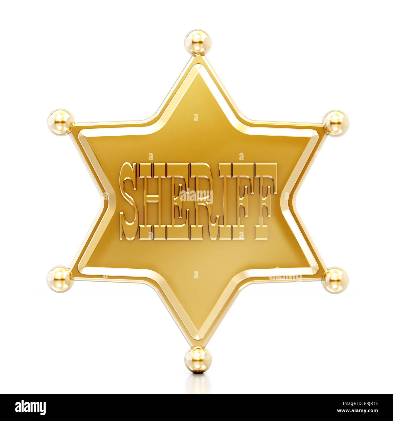 Sheriff star isolated on white background Stock Photo - Alamy