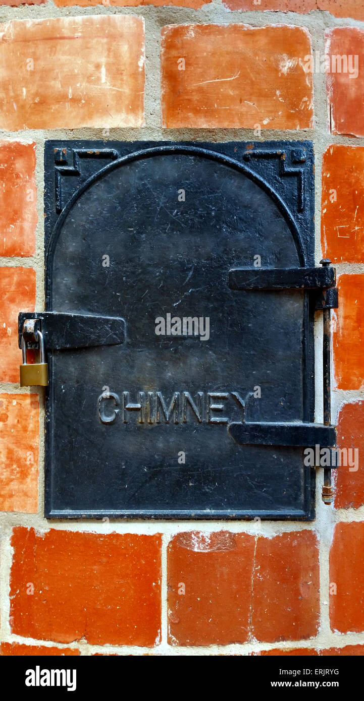 Cast Iron Chimney Door Stock Photo - Alamy